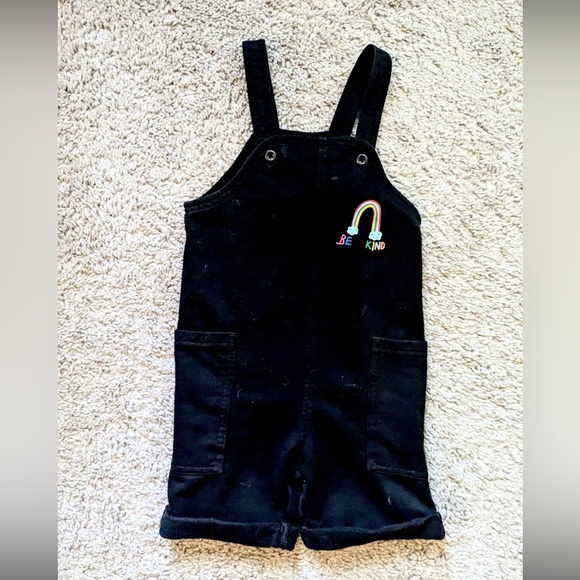Target | Bottoms | Black Kids Overalls With Rainbow Embroidery Be Kind ...